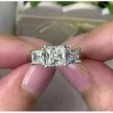 Dash Jewel 14K White Gold Plated 2 Ct Oval Cut Diamond Ring - Lab ...