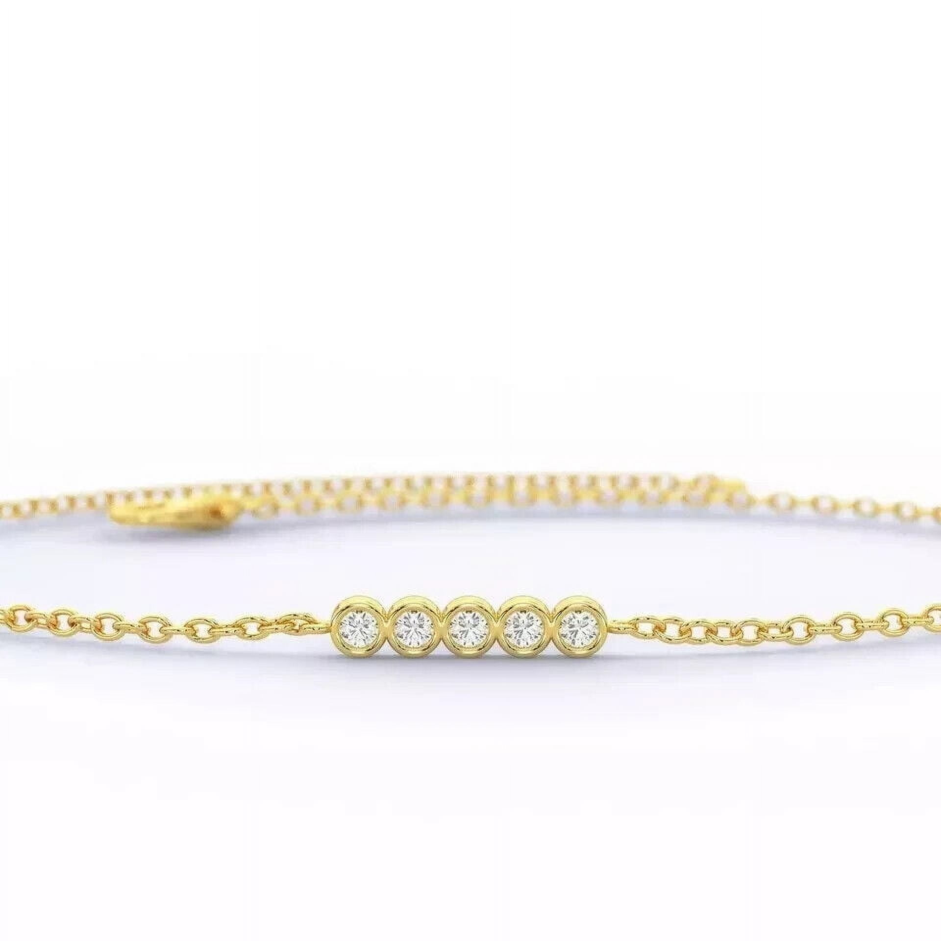 3Ct Round Cut Lab Created Diamond Bracelet in 14K Yellow Gold Plated ...