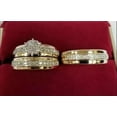 3Ct Round Cut Lab Created Diamond Fancy Trio Wedding Ring Set 14k ...