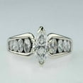 3Ct Simulated Diamond Marquise Cut 14K White Gold Plated Women's ...