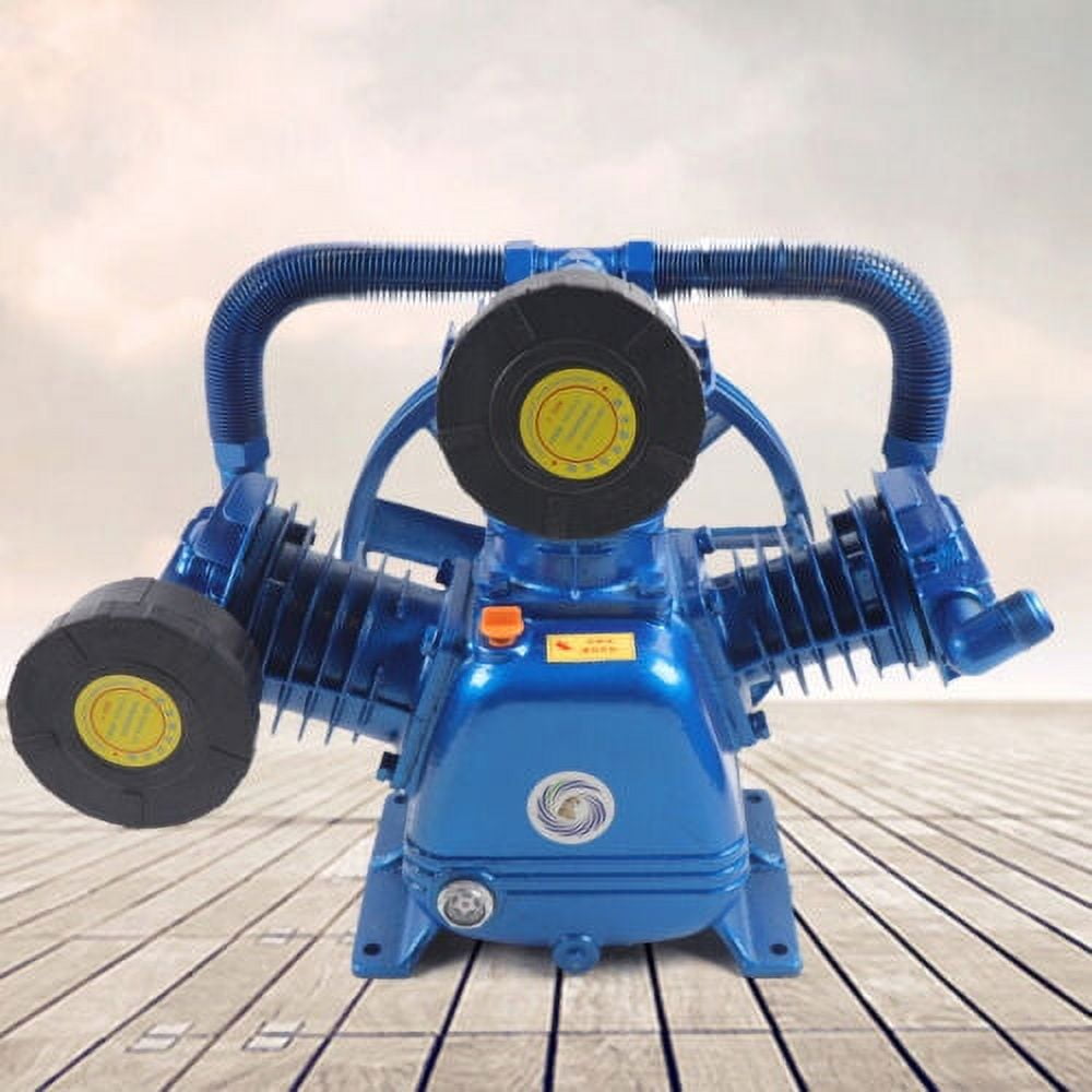 3Cylinder 10-HP 7.5KW W Style Air Compressor Pump Motor Head Double ...