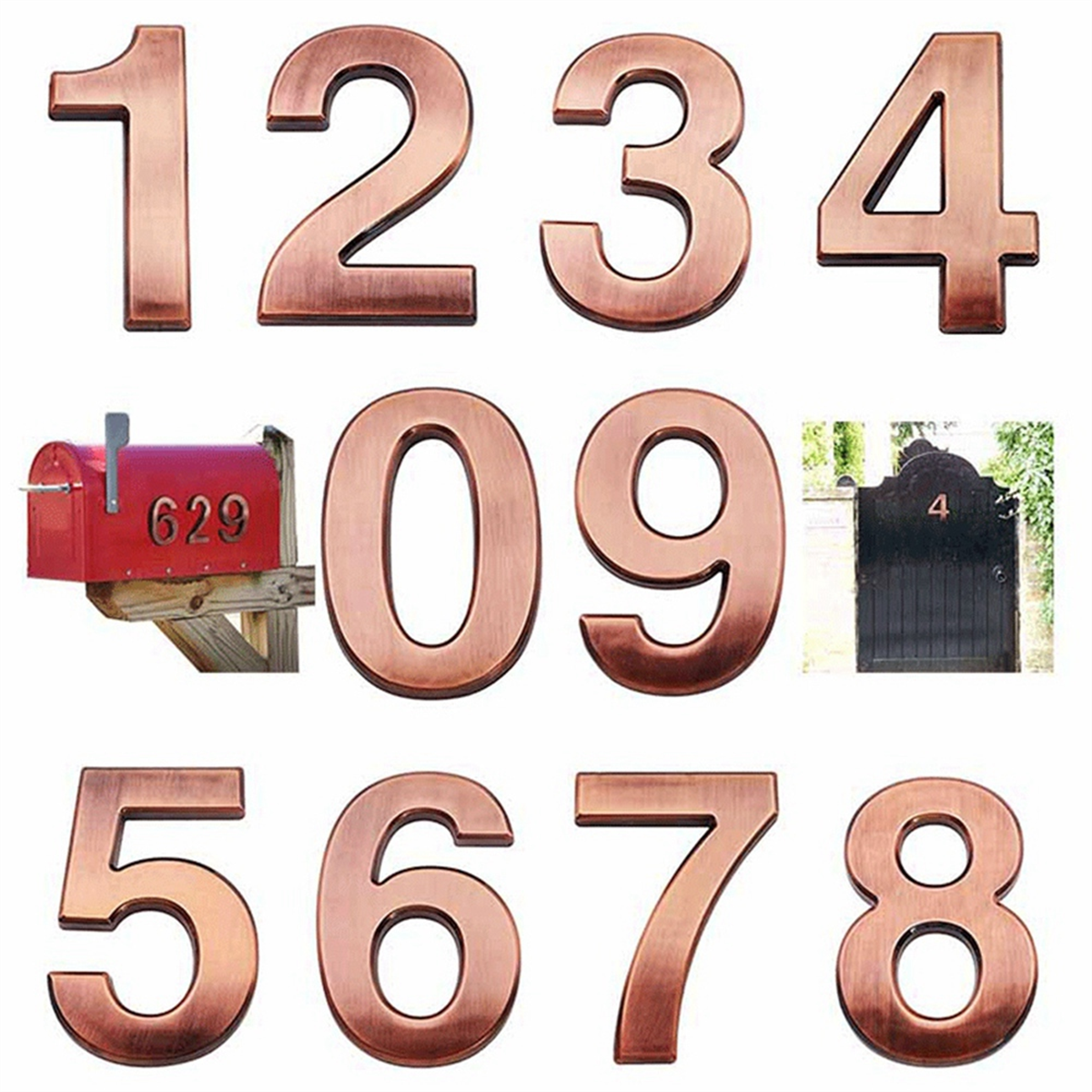 3D 0-9 Digits Room Gate Number Building Door Address Apartment Floor ...