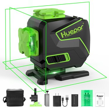 4D 16 Lines Self-leveling Laser Level, 200Ft Green Beam Tiling Floor ...