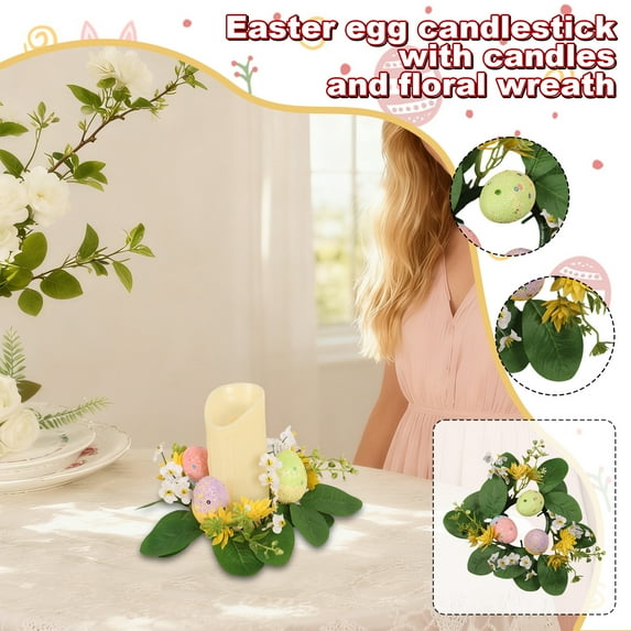 3D 20Cm Easter Party Artificial Flower Desktop Decoration Candlestick ...