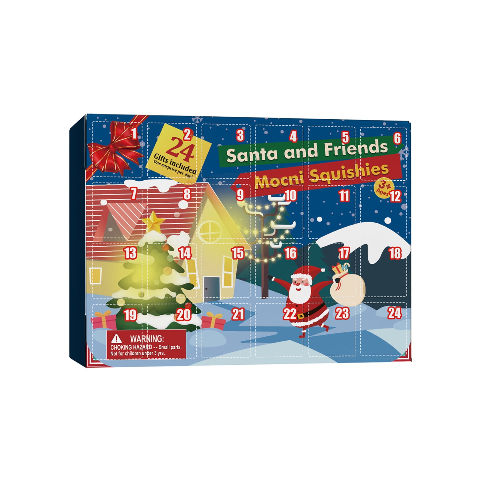 3D 24pc Christmas Advent Calendar Countdown Toy Stress Relief Education ...