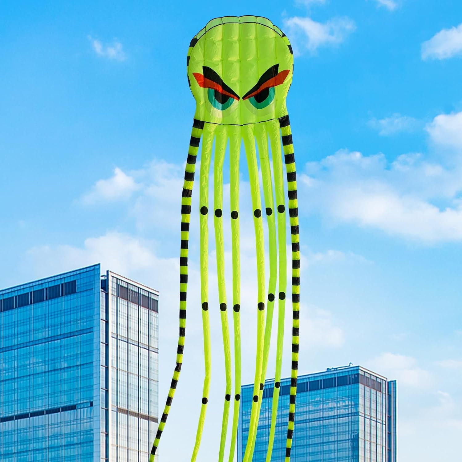 3D 26ft Ultra Large & Funs Octopus Foil Kite with 1000D Kite String ...