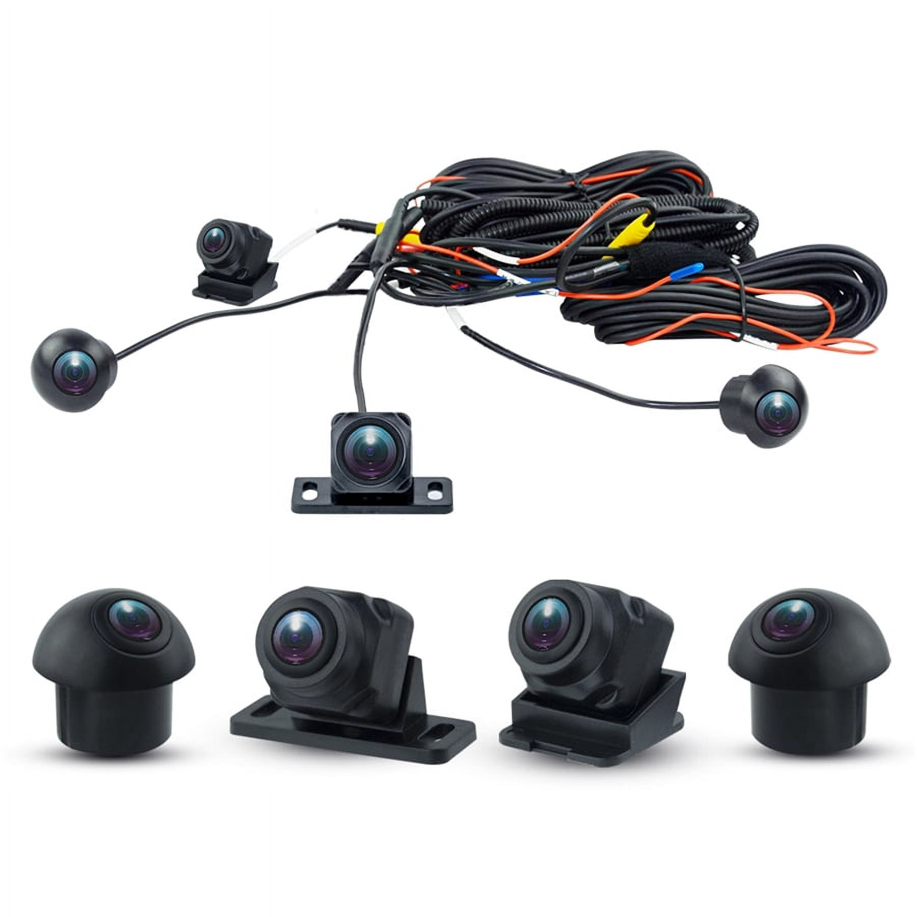 Fauful Matte Night Vision Waterproof Panoramic Car Camera, 360 Seamless ...
