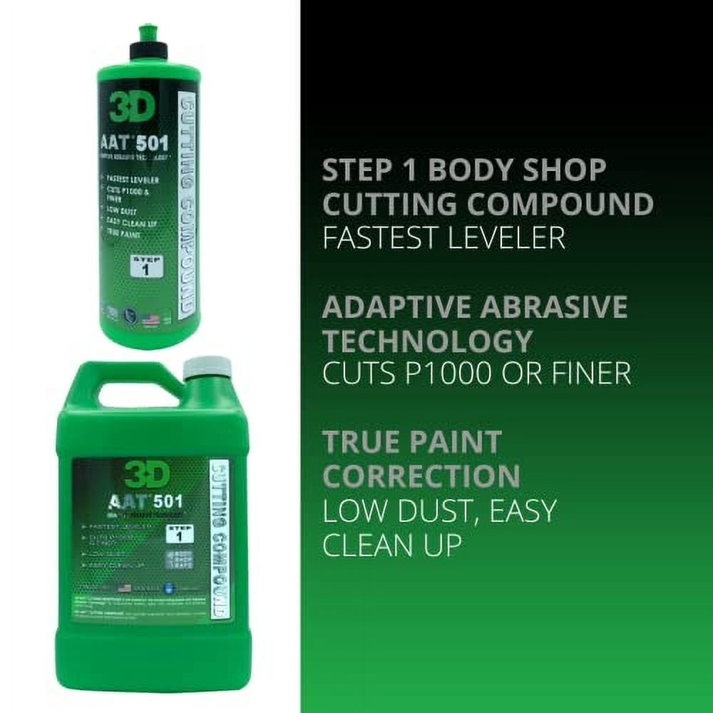 3D AAT 501 Cutting Compound - 32oz - Step 1 Body Shop Cutting Compound ...