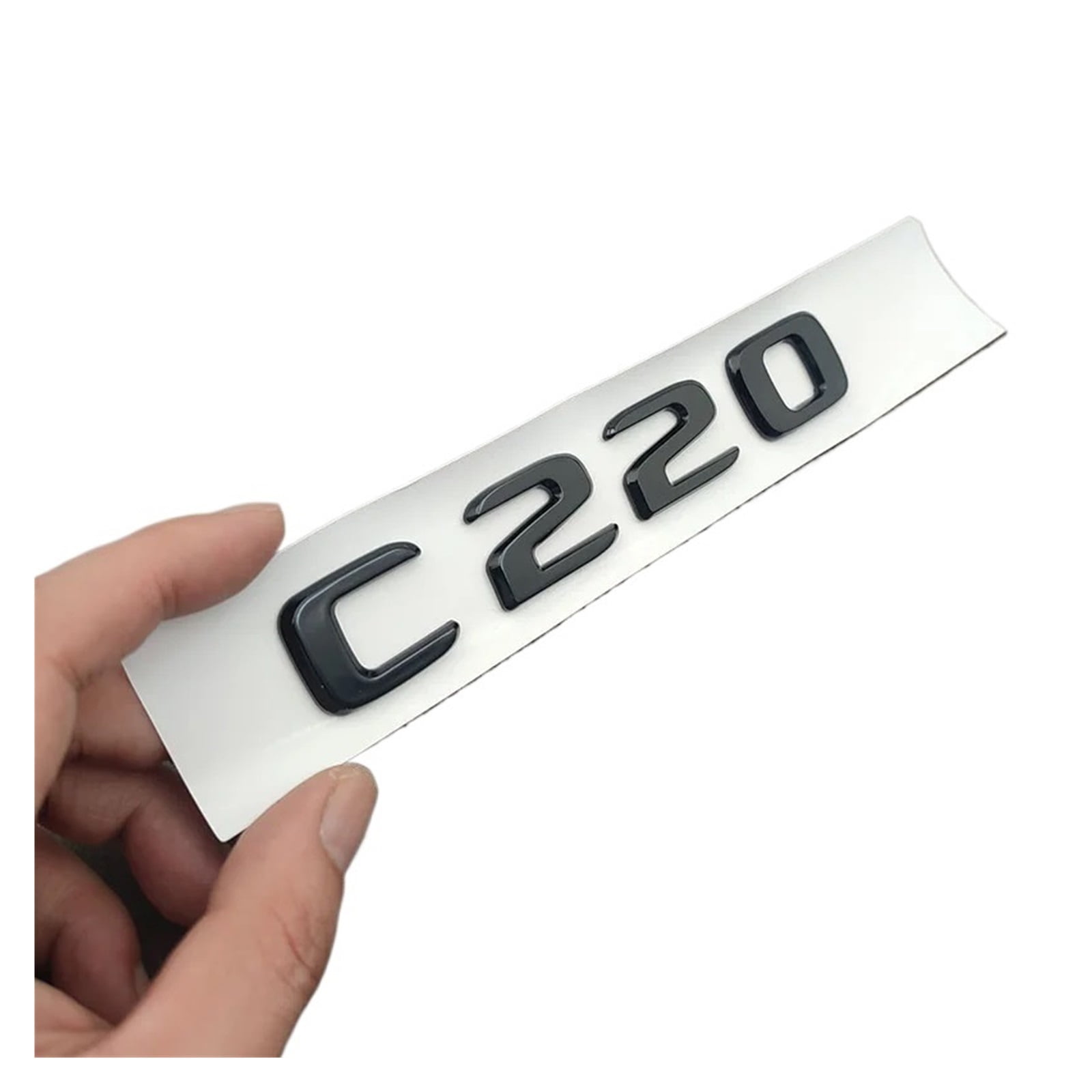 3D ABS Black C 220 C200 Logo Letters Car Trunk Badge Decal Fit For ...