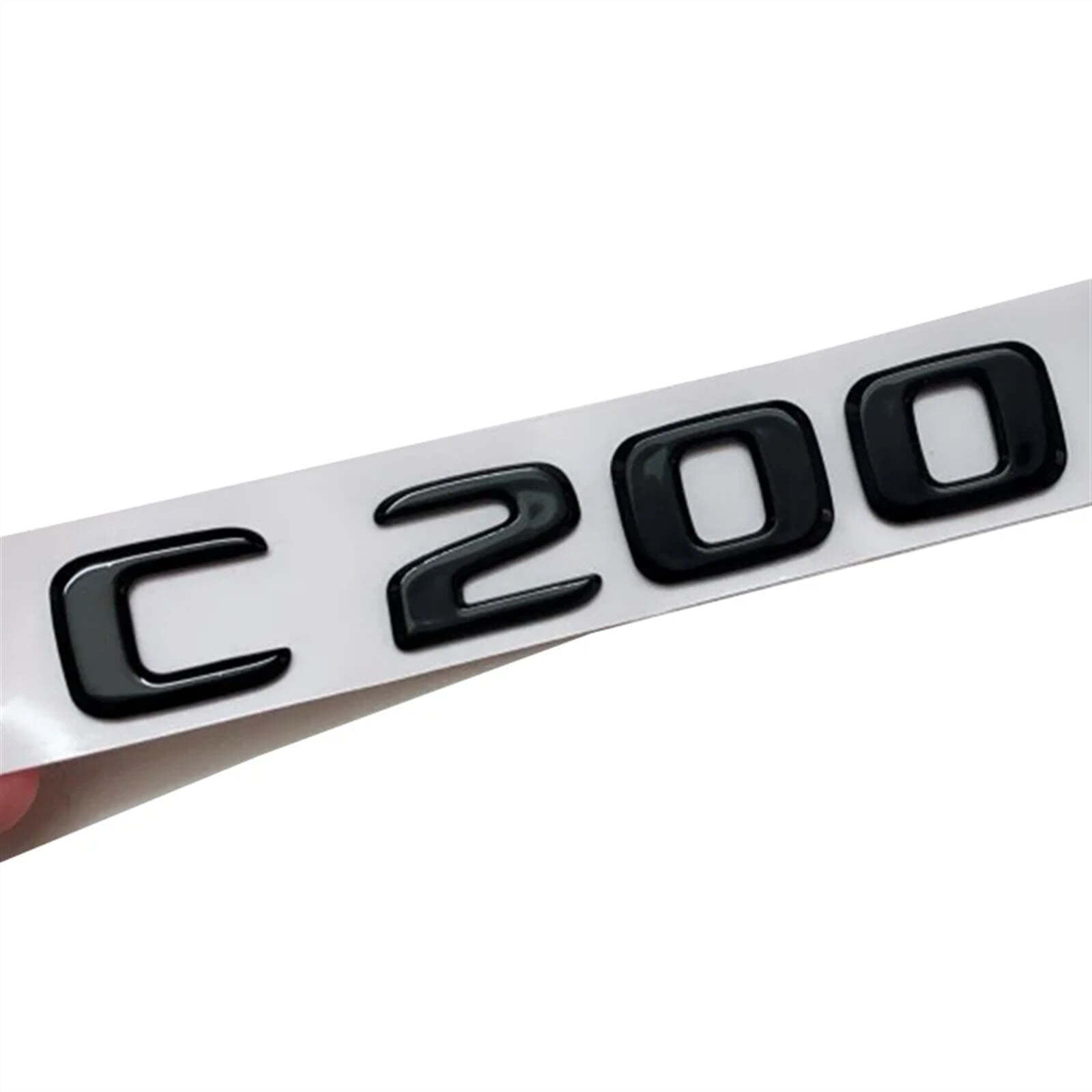 3D ABS Black Car Rear Trunk Badge Letters Sticker Logo C200 C260 C300 ...