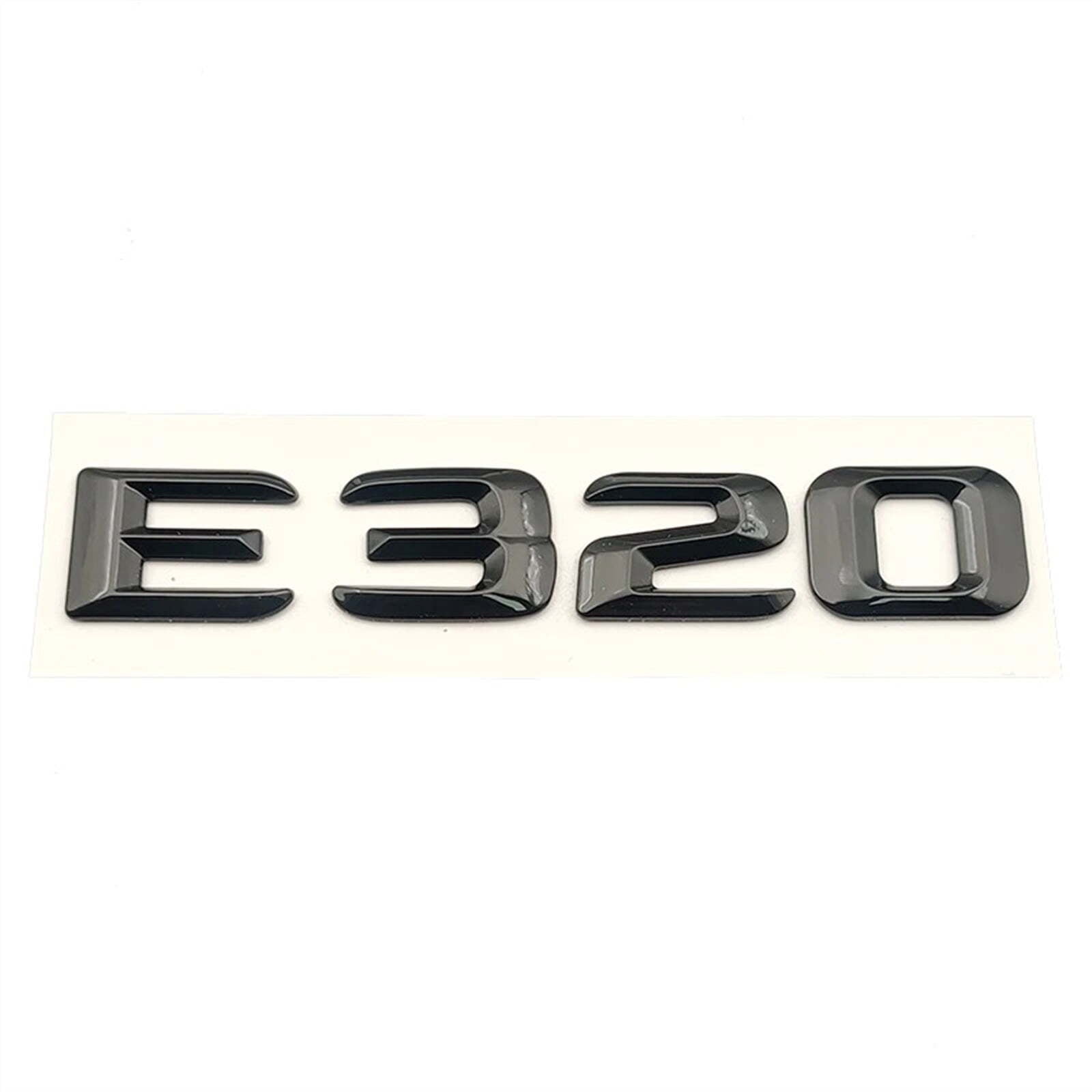 3D ABS Black Chrome Car Letters Rear Trunk Badge E220 E320 Emblem Logo Sticker Compatible With ...