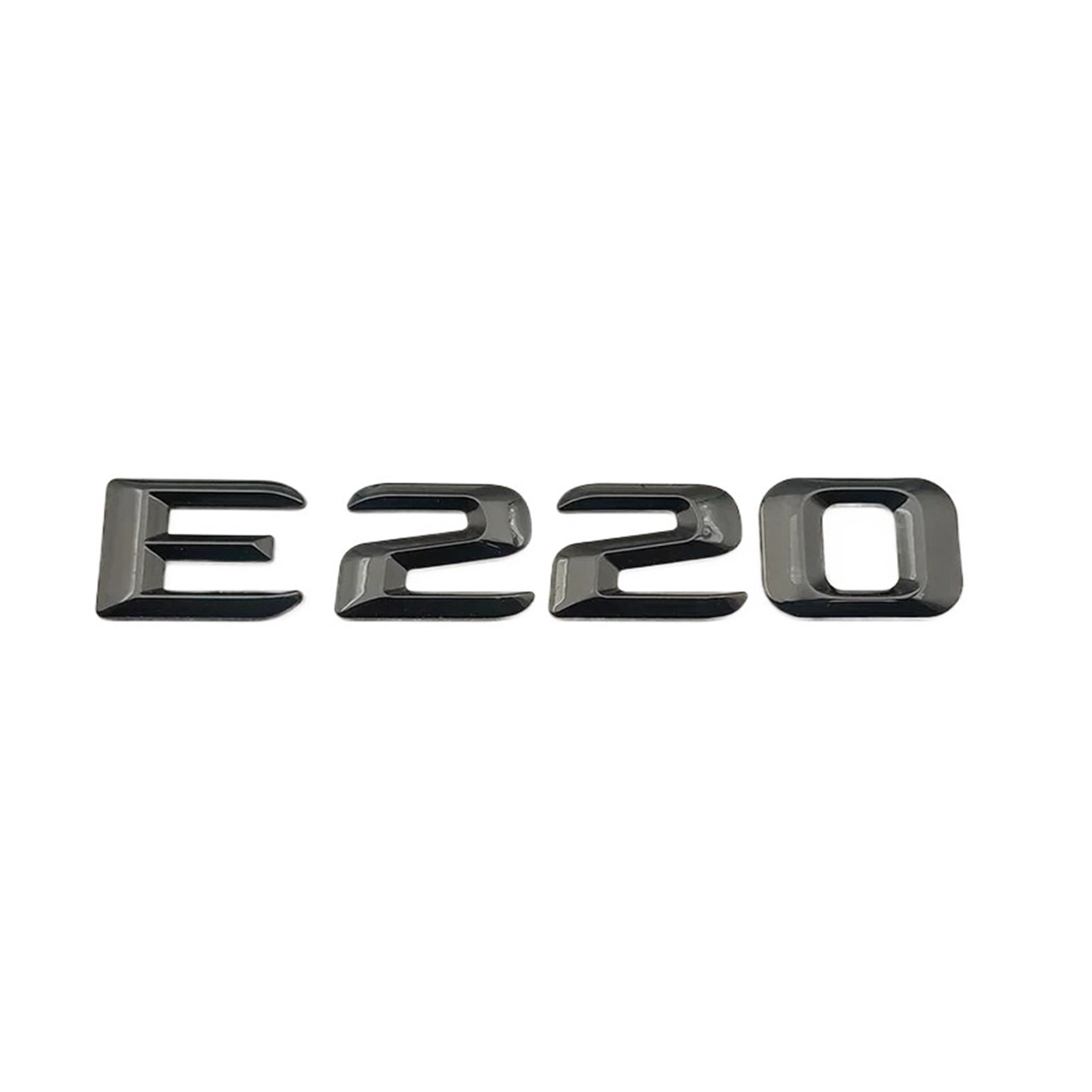 3D ABS Black Chrome Car Letters Rear Trunk Badge E220 E320 Emblem Logo ...