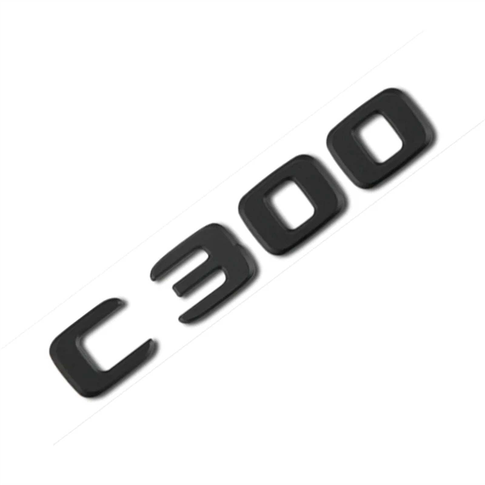 3D ABS Black Chrome Car Letters Rear Trunk Logo Badge Compatible With 2022 Mercedes C300 W205 ...