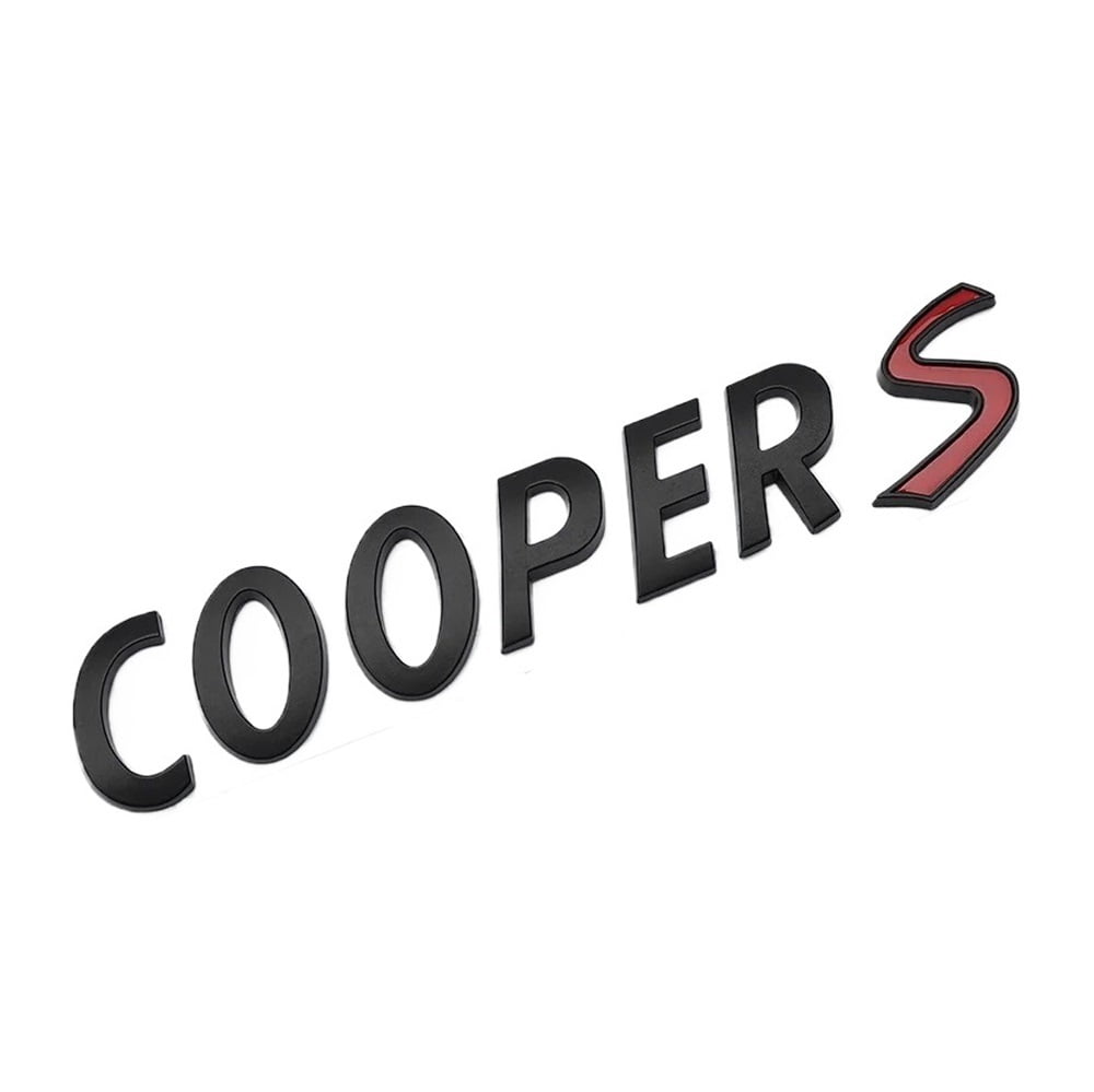 3D ABS Black Chrome Car Letters Rear Trunk Logo Mini Cooper S Emblem ...