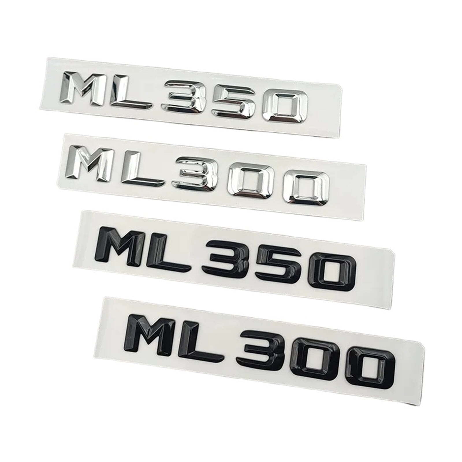 3D ABS Black Chrome Car Trunk Letters Badge Fit For Mercedes Benz ML300 ...