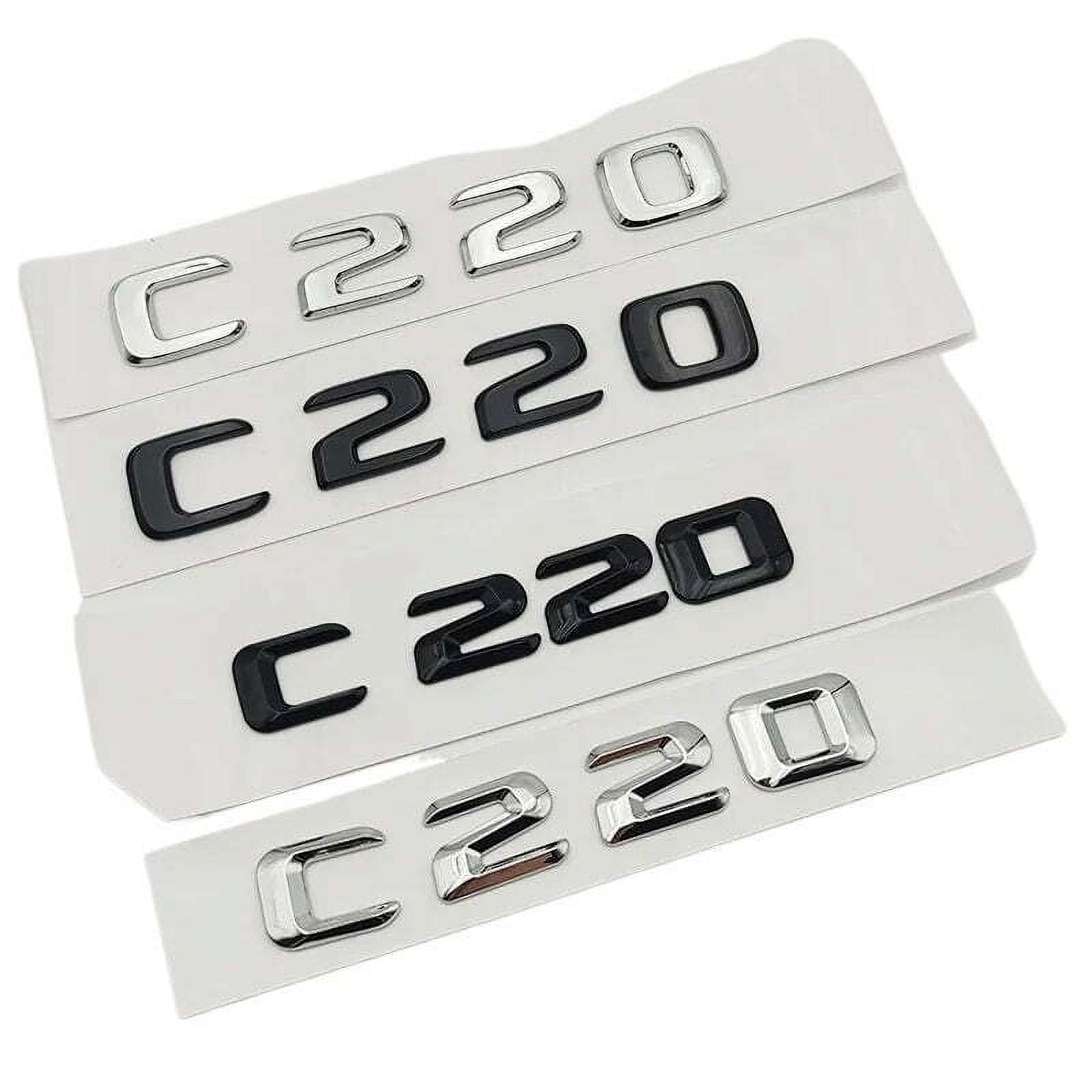 3D ABS Black Chrome Letters For Car Rear Trunk Sticker Fit For Mercedes ...