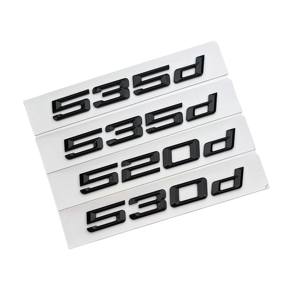 3D ABS Black Logo 520d 518d 525d 523d 528d 535d 530d Emblem Letters Car ...