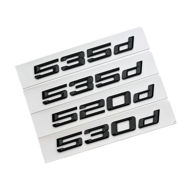 3D ABS Black Logo 520d 518d 525d 523d 528d 535d 530d Emblem Letters Car ...