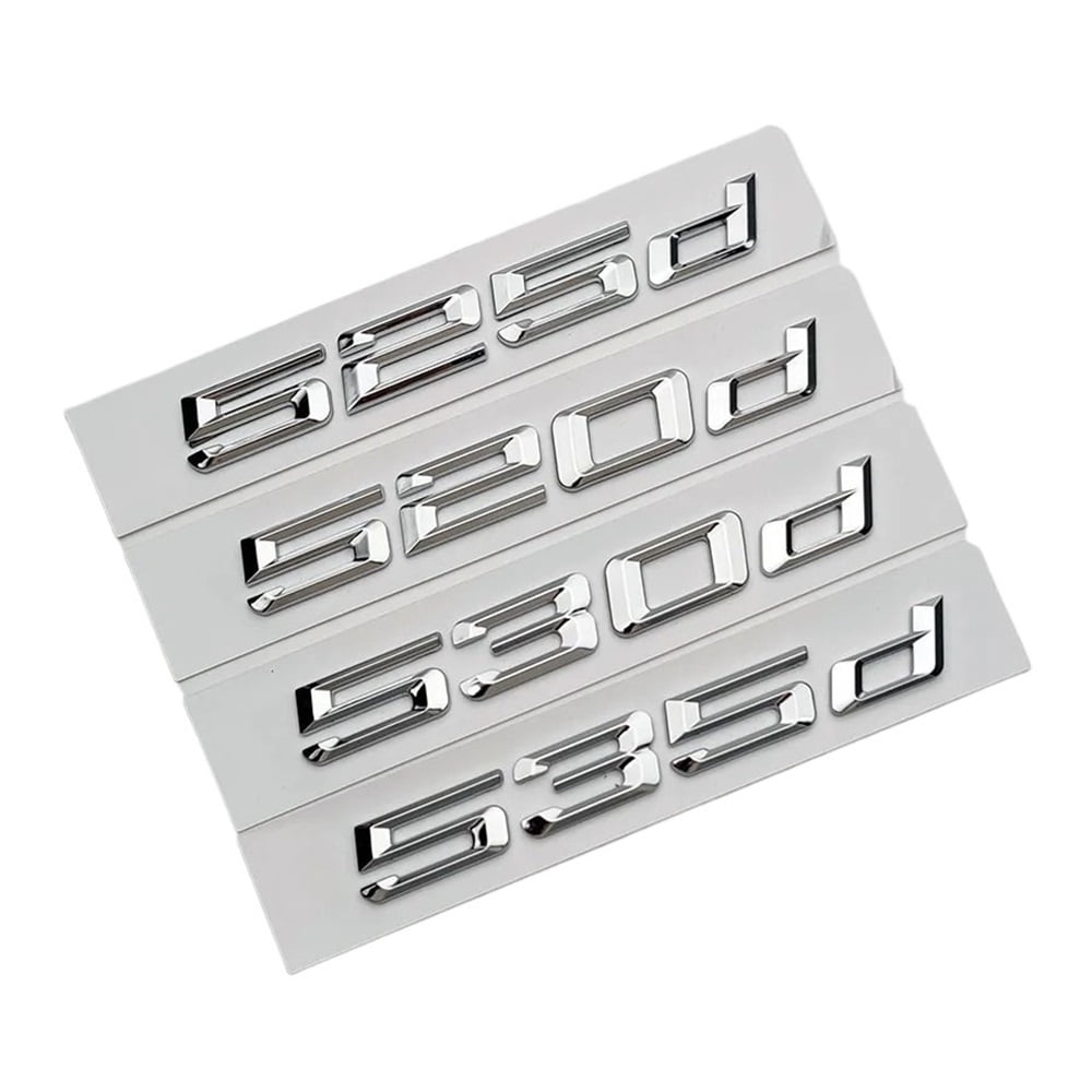 3D ABS Black Logo 520d 518d 525d 523d 528d 535d 530d Emblem Letters Car ...