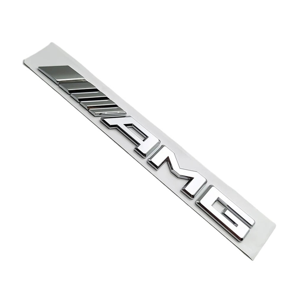 3D ABS Black Logo AMG Emblem Letters Car Trunk Badge For Mercedes Benz ...