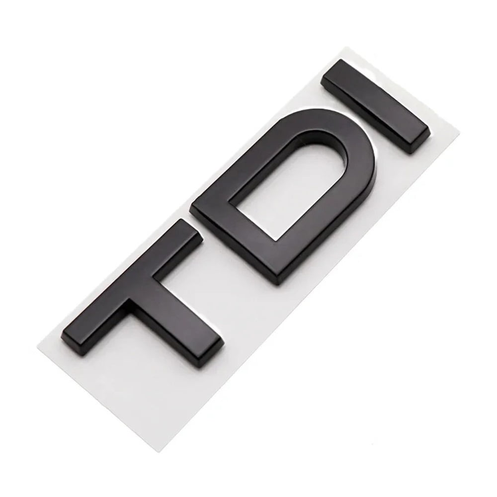 3D ABS Black TDI Logo Letters Car Trunk Emblem Badge For Audi A3 A4 A5 ...