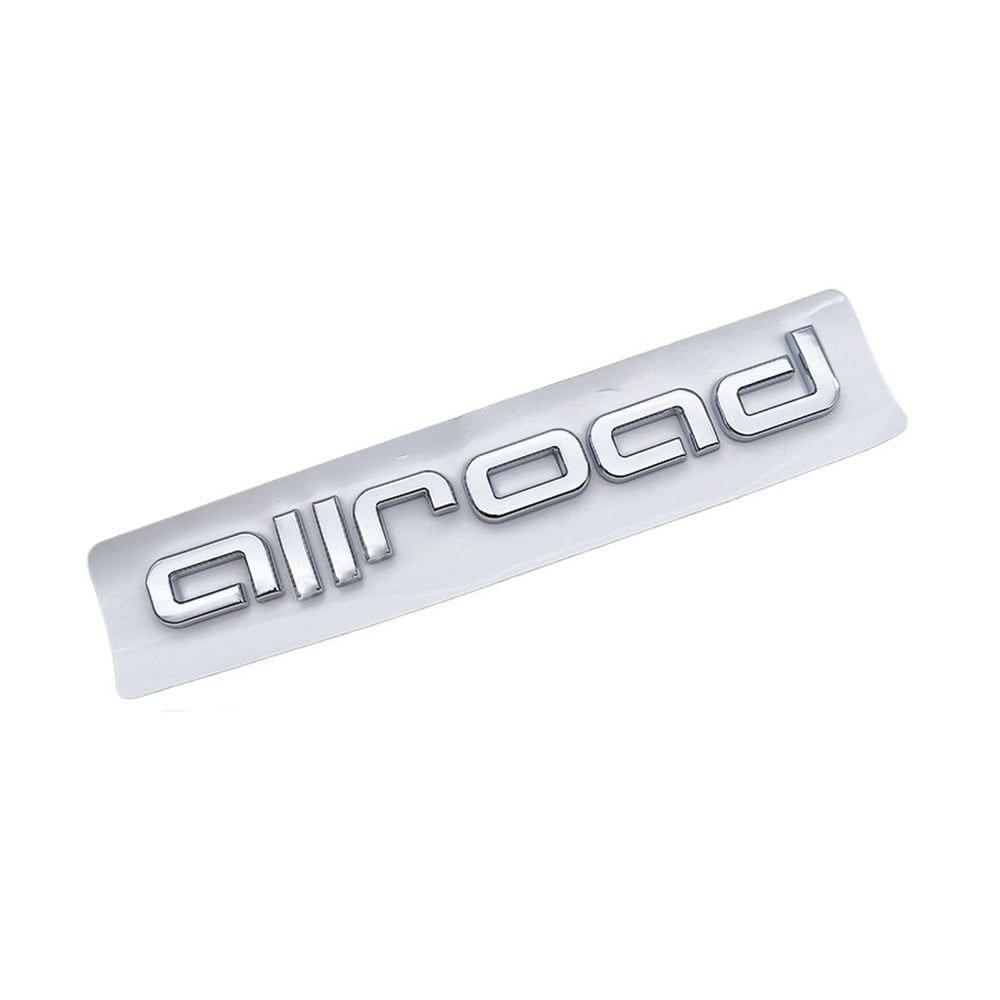 3D ABS Chrome Black Logo Allroad Emblem Letters Sticker Car Rear Trunk ...
