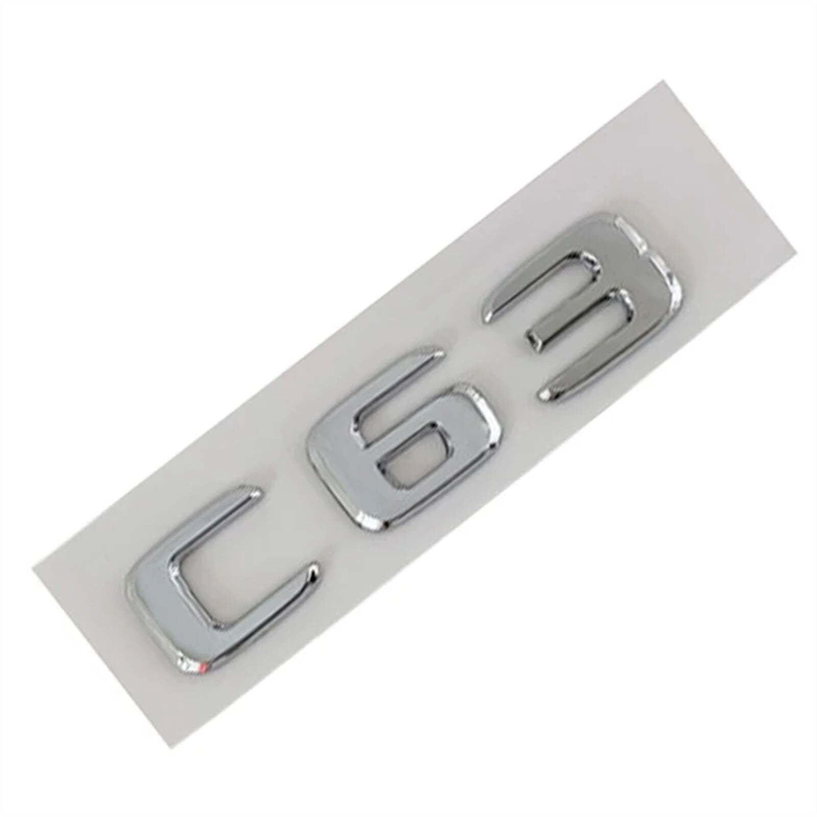 3D ABS Chrome Black Logo C63 Emblem Letters Sticker Nameplate Car Trunk ...