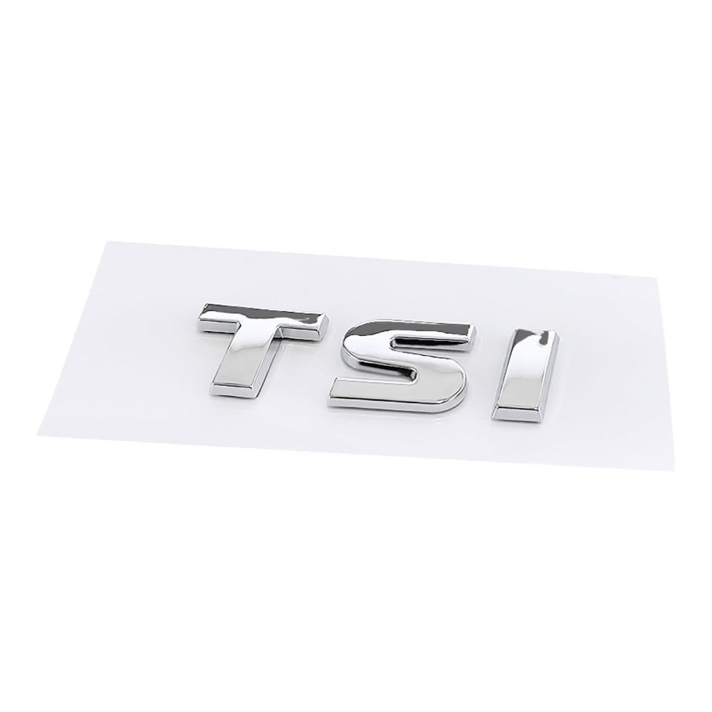 3D ABS Chrome Black Logo TSI Emblem Letters Car Trunk Badge For TSI ...