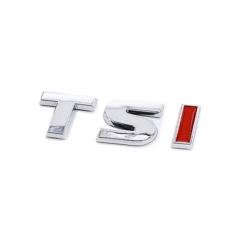 3D ABS Chrome Black Logo TSI Emblem Letters Car Trunk Badge For TSI ...