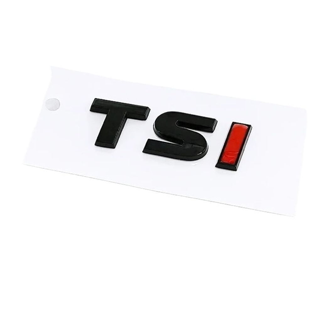 3D ABS Chrome Black Logo TSI Emblem Letters Car Trunk Badge For TSI ...