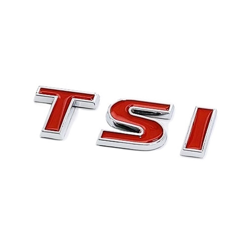 3D ABS Chrome Black Logo TSI Emblem Letters Car Trunk Badge For TSI ...