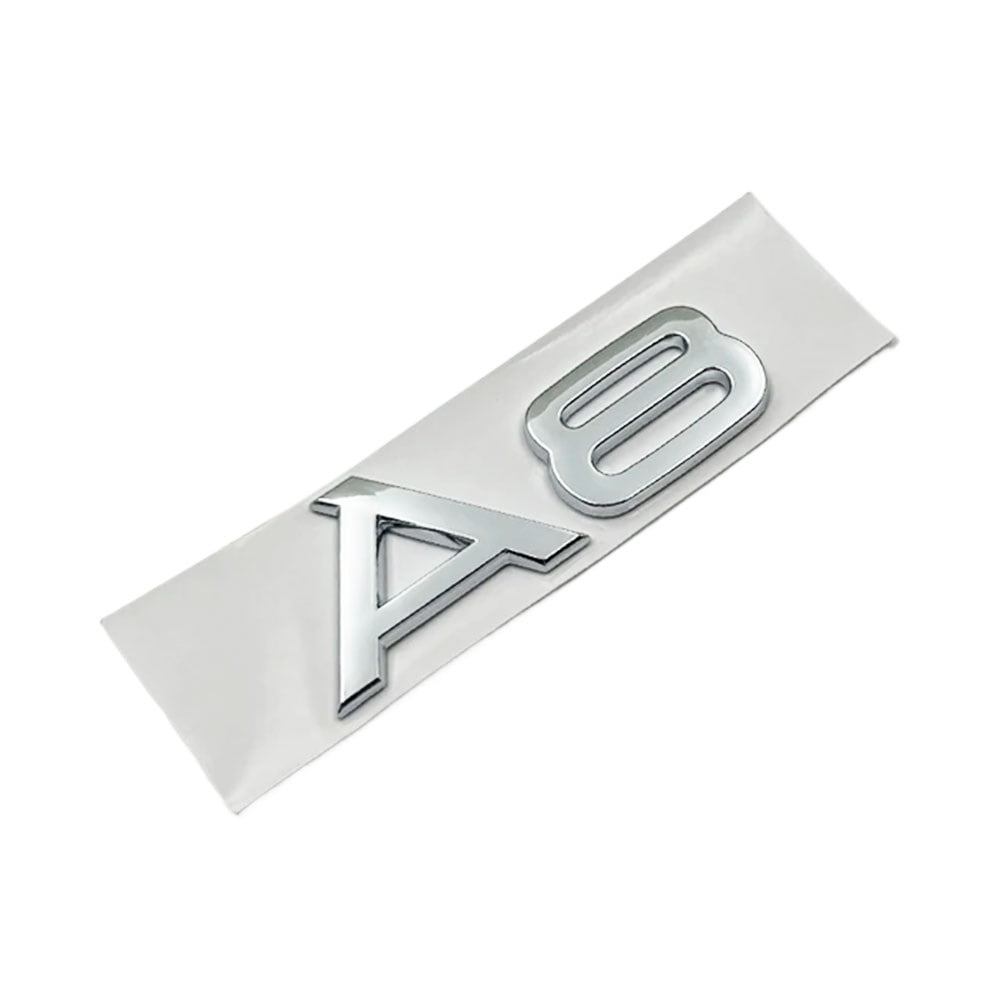 3D ABS Chrome Glossy Black Car Trunk Letters Numbers Emblem For A1 A3 ...