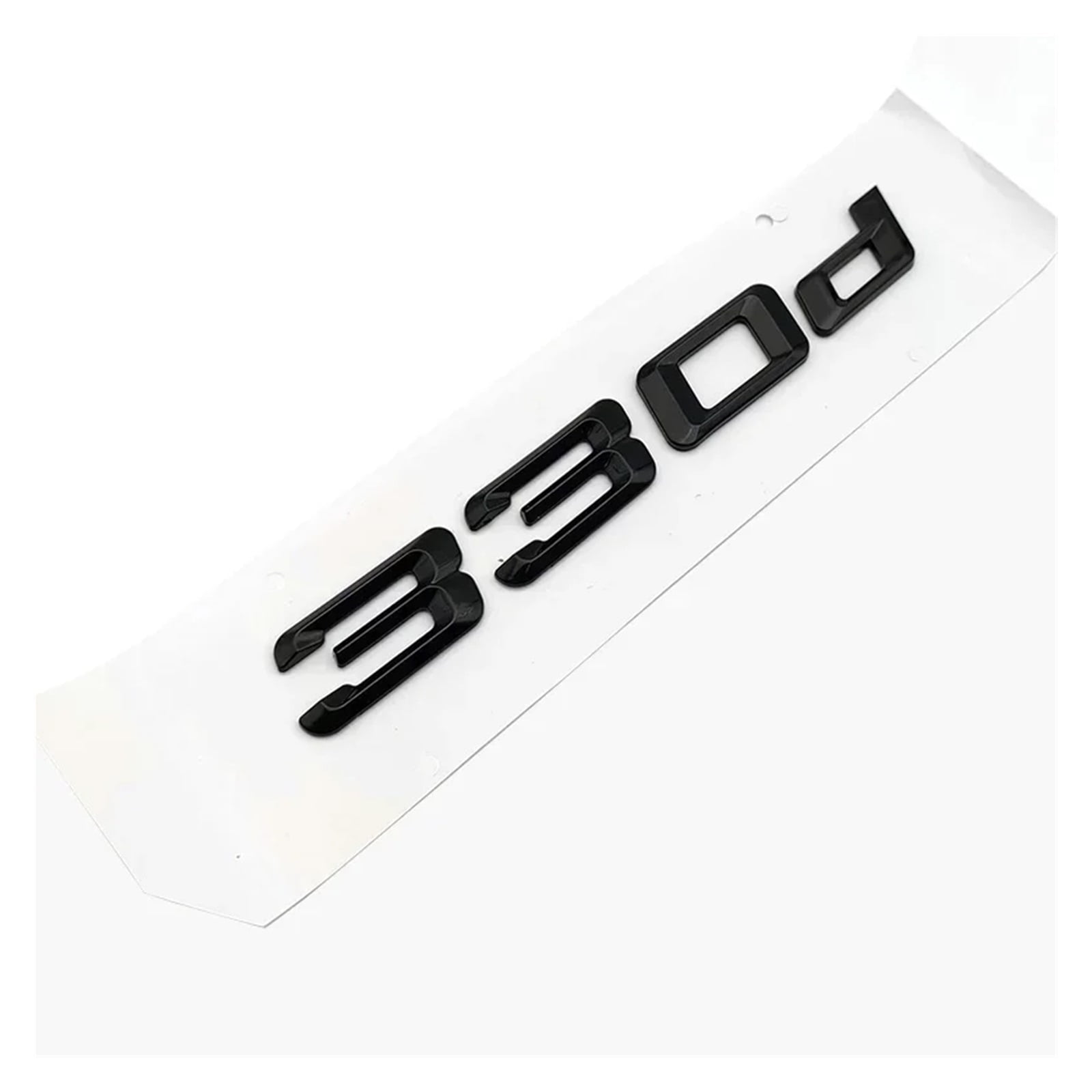 3D ABS Chrome Letters Black Car Rear Trunk Badge Sticker Emblem 330i ...