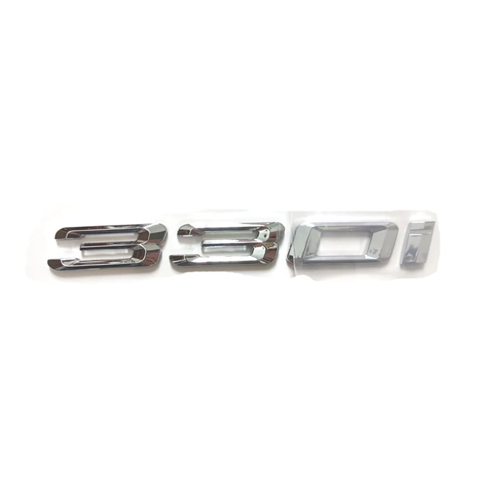 3D ABS Chrome Letters Black Car Rear Trunk Badge Sticker Emblem 330i ...