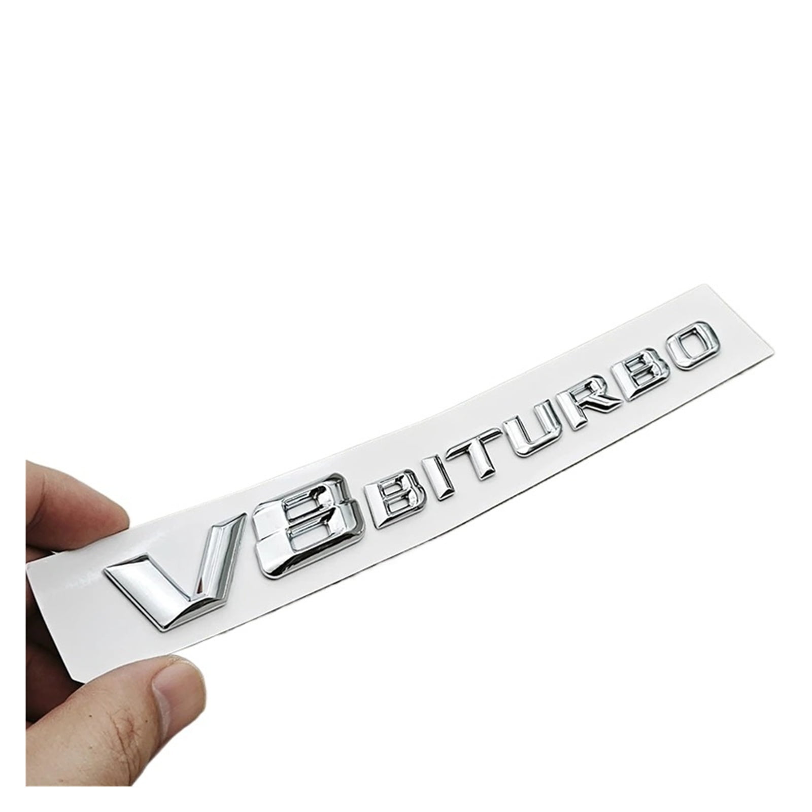 3D ABS Chrome Logo V8 BITURBO Emblem Car Side Badge Decal C63S C63 E63 ...