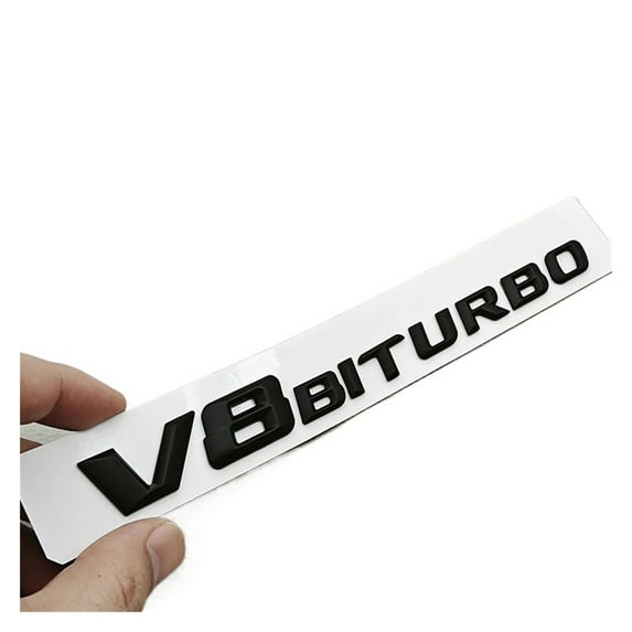 3D ABS Chrome Logo V8 BITURBO Emblem Car Side Badge Decal C63S C63 E63 ...