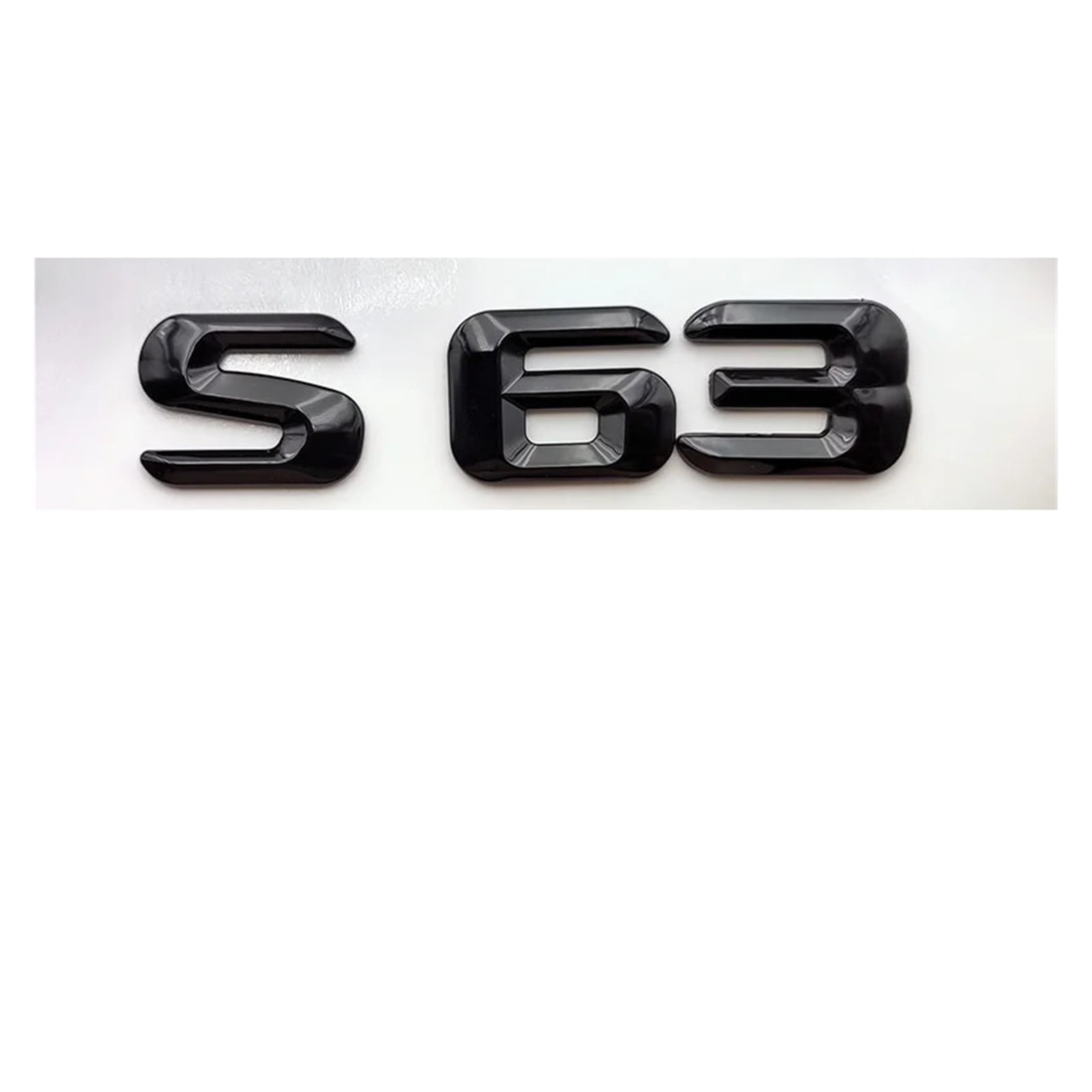 3D ABS Chrome S 63 Logo S63 Emblem Letters Sticker Car Trunk Badge ...