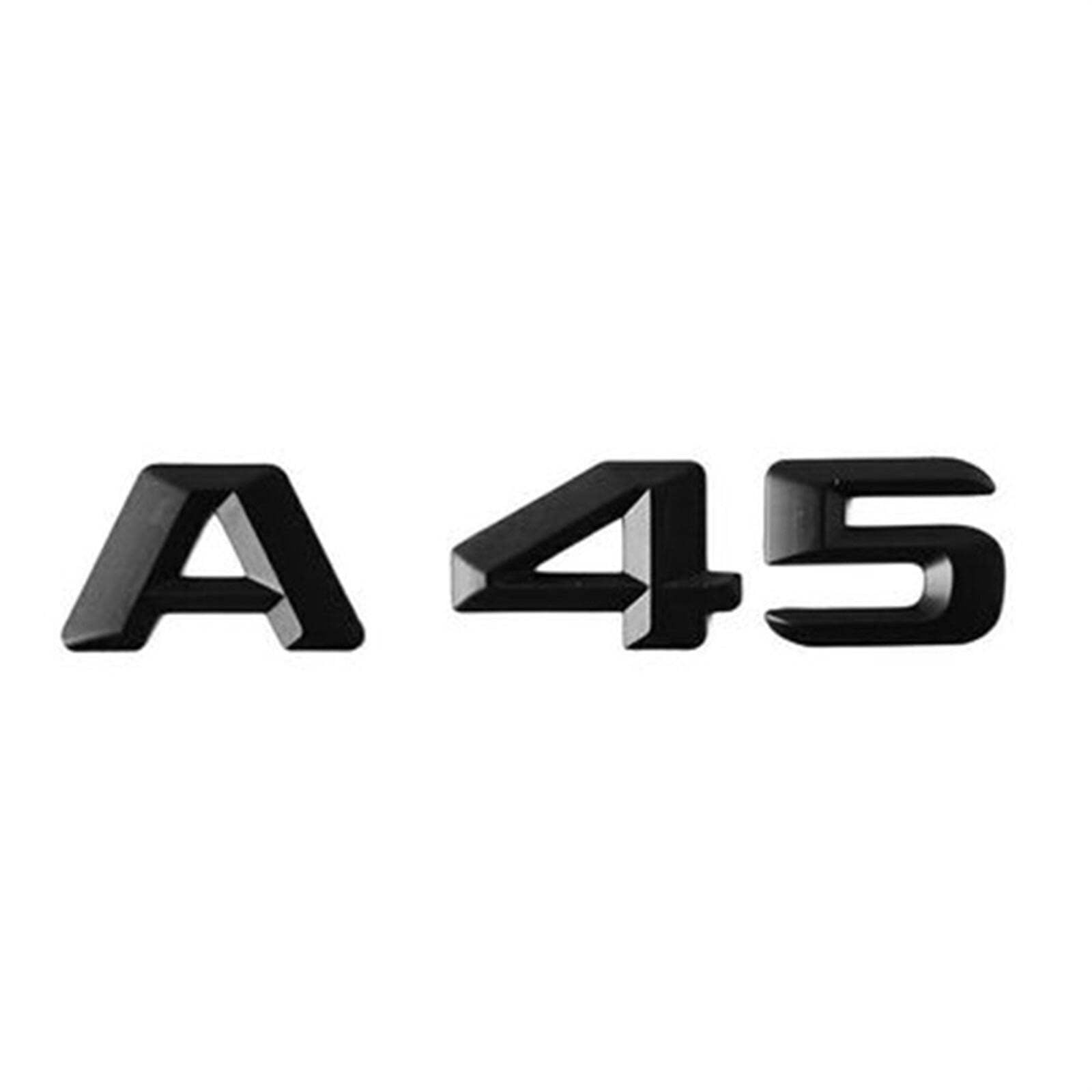 3D ABS Glossy Black Car Letters Rear Trunk Emblem Badge Lettering A45 ...