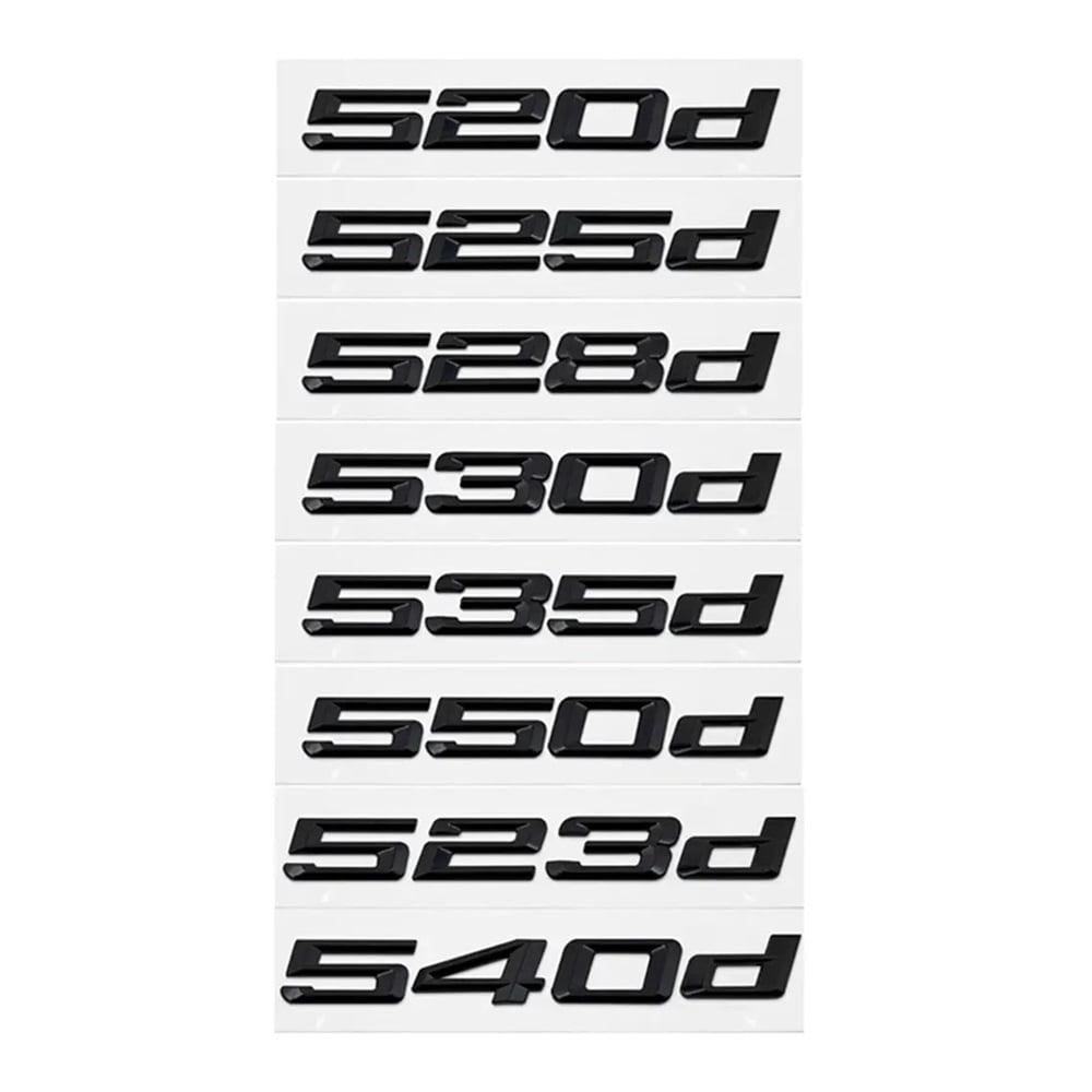 3D ABS Letters 520d 525d 528d 530d 535d 540d 523d Logo Badge Emblem Car ...