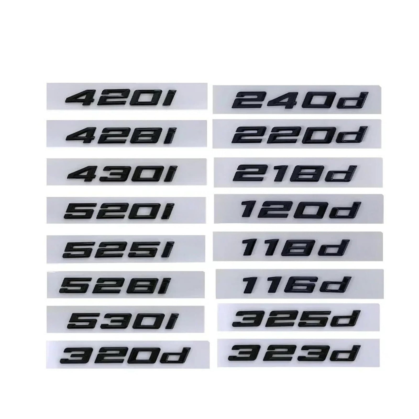 3D ABS Letters For Car Logo Compatible with 118d 220d 316d 318d 320d ...