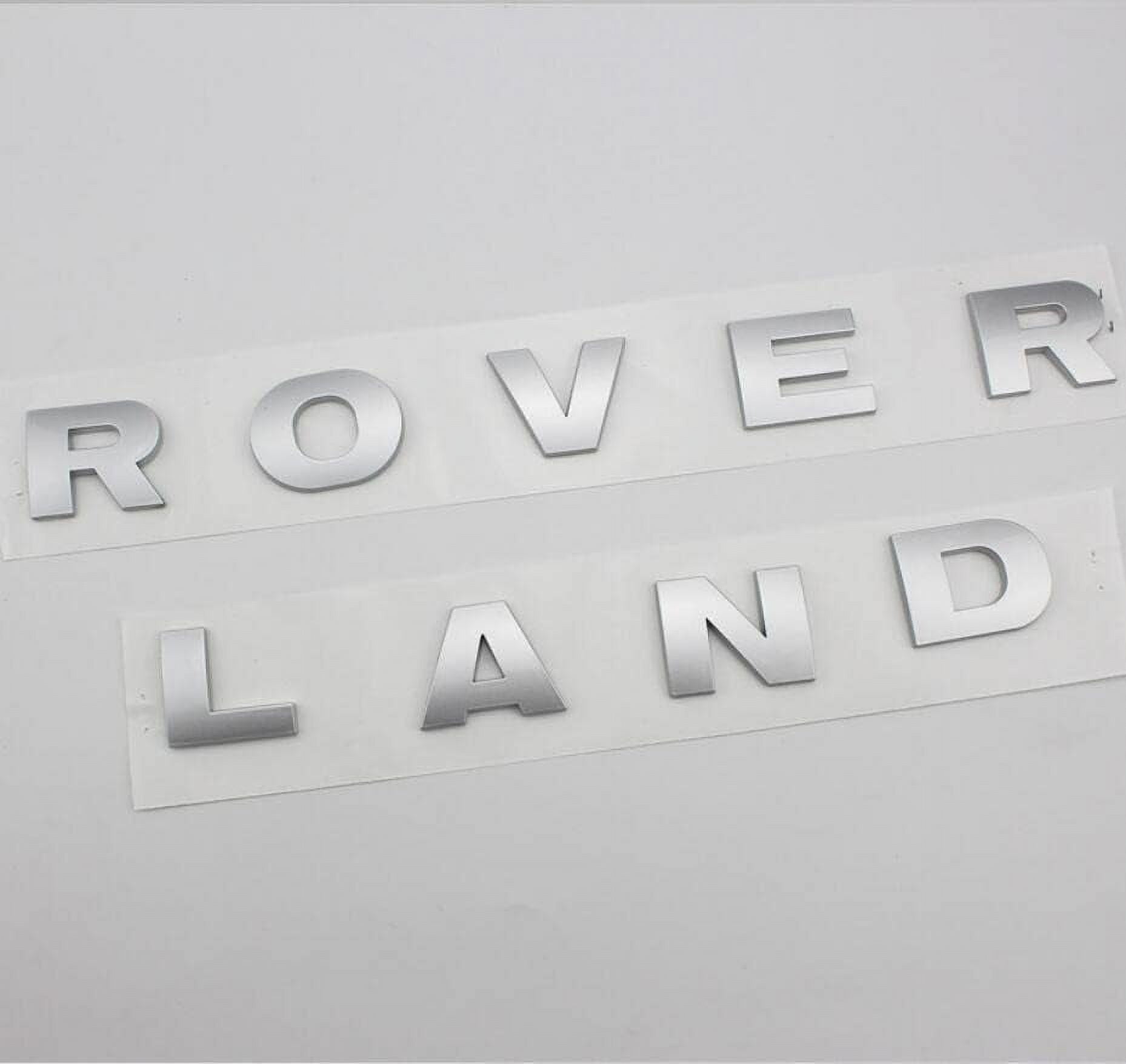 jdmotive 3D Matte Silver ABS Plastic Land Rover Letter Stickers, Decals ...