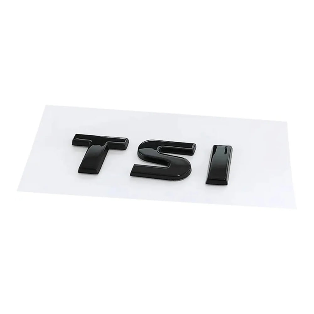 3D ABS TSI Emblem Chrome Black Letters Logo Car Trunk Badge For MK4 MK6 ...