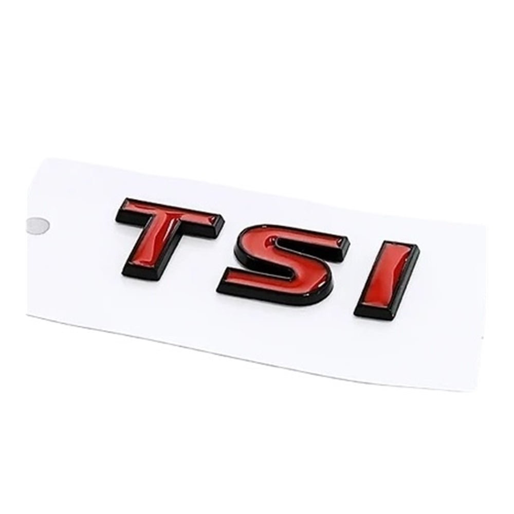 3D ABS TSI Emblem Chrome Black Letters Logo Car Trunk Badge For MK4 MK6 ...