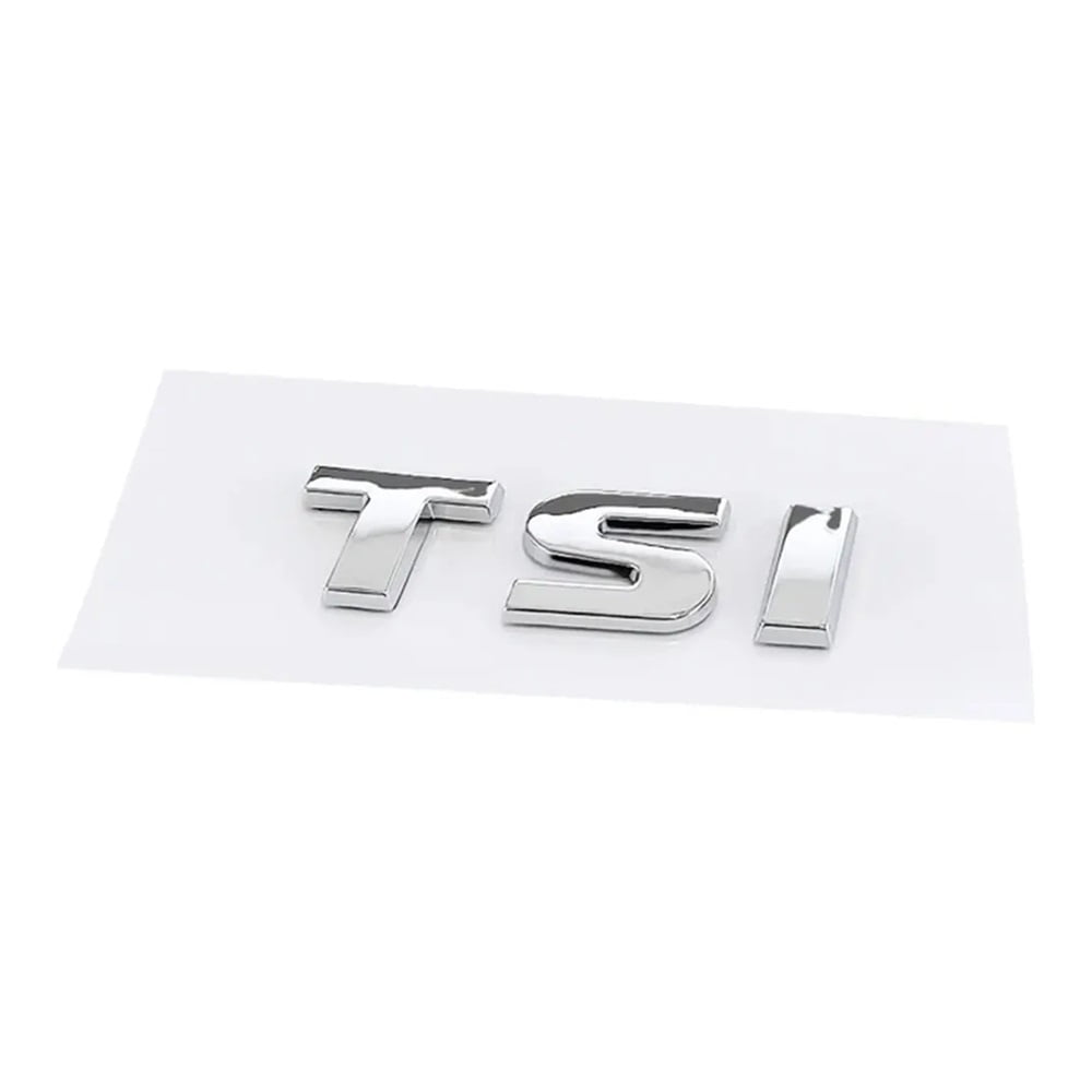 3D ABS TSI Emblem Chrome Black Letters Logo Car Trunk Badge For MK4 MK6 ...