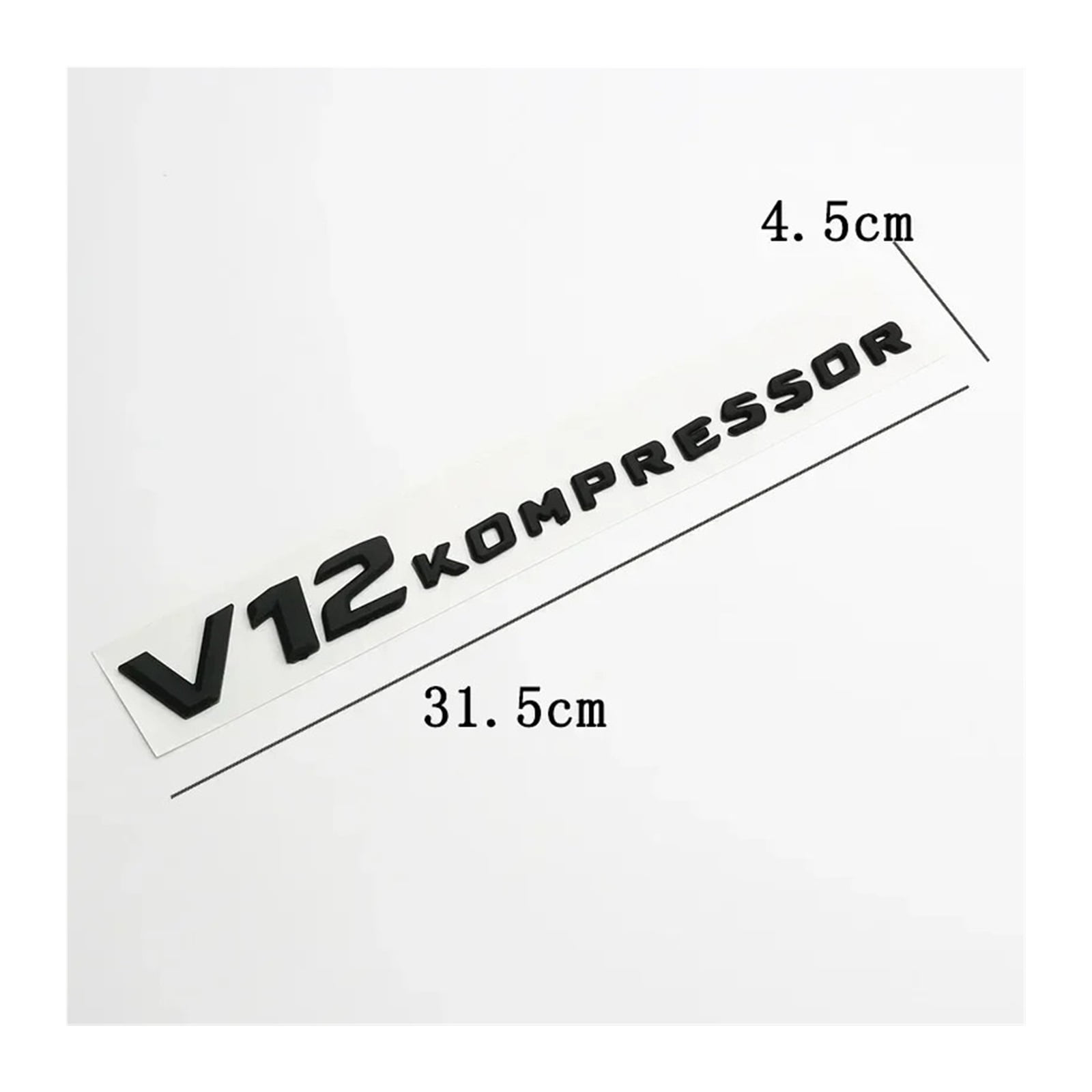 3D ABS V8 V12 KOMPRESSOR Letters Side Emblem Badge Sticker Compatible ...