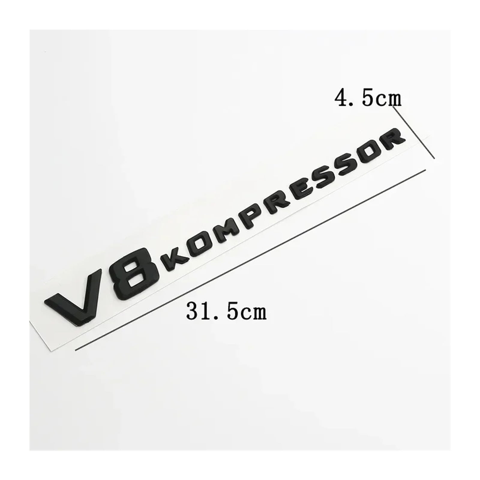 3D ABS V8 V12 KOMPRESSOR Letters Side Emblem Badge Sticker Compatible ...