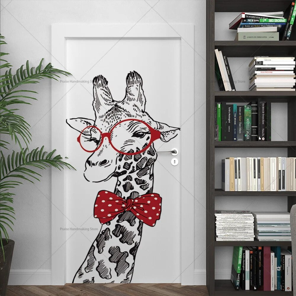3D Abstract Art Door Decal Cartoon Decorative Sticker Wallpaper Vinyl ...