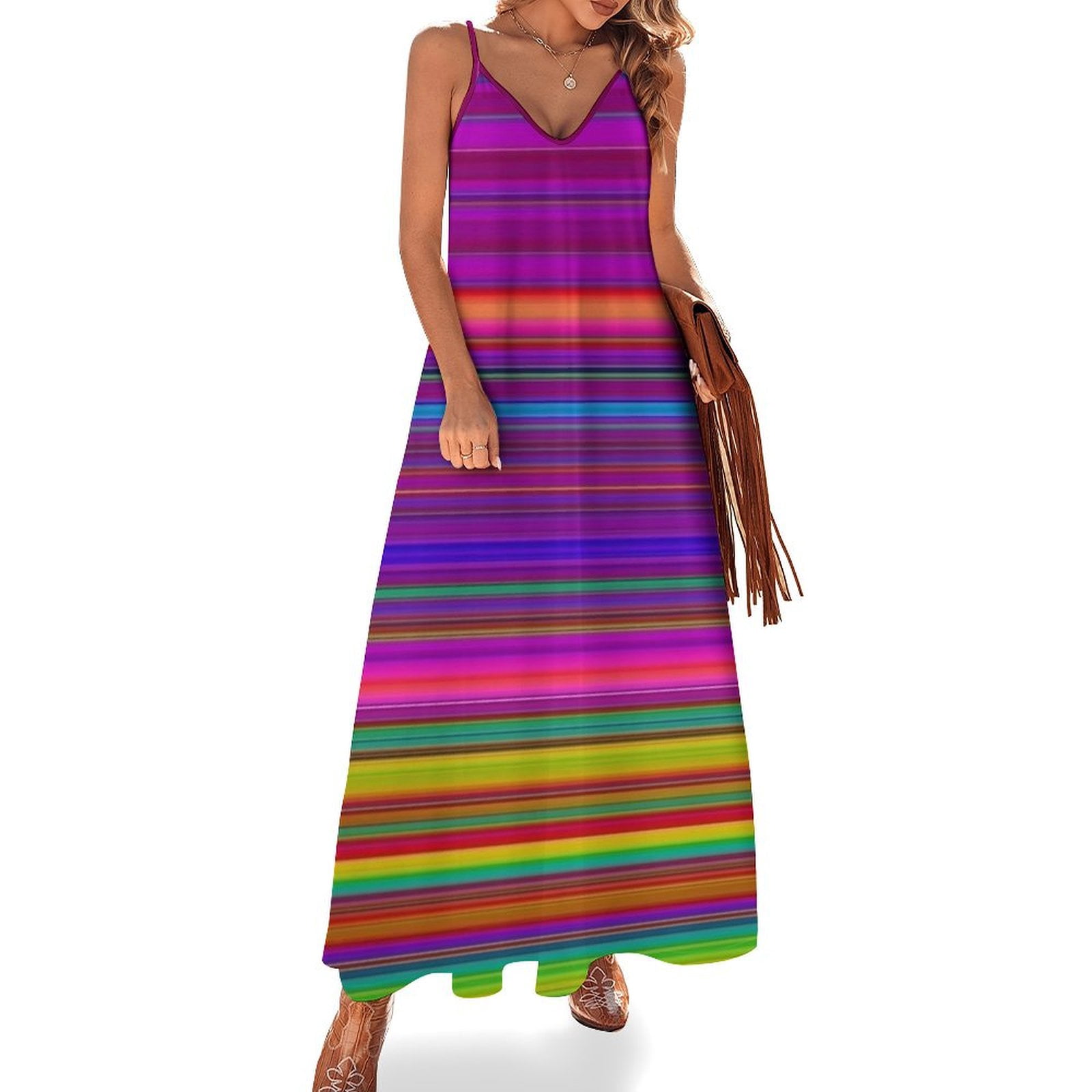 3D Abstract Lines Fine Art Sleeveless Dress Summer Dress Woman 2025 ...