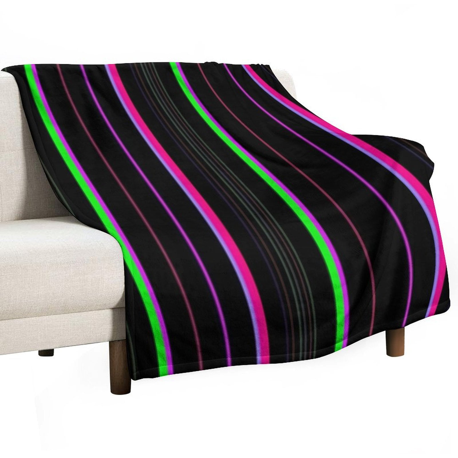 3D Abstract Lines Flannel Blanket Lightweight Blanket for Couch Sofa ...