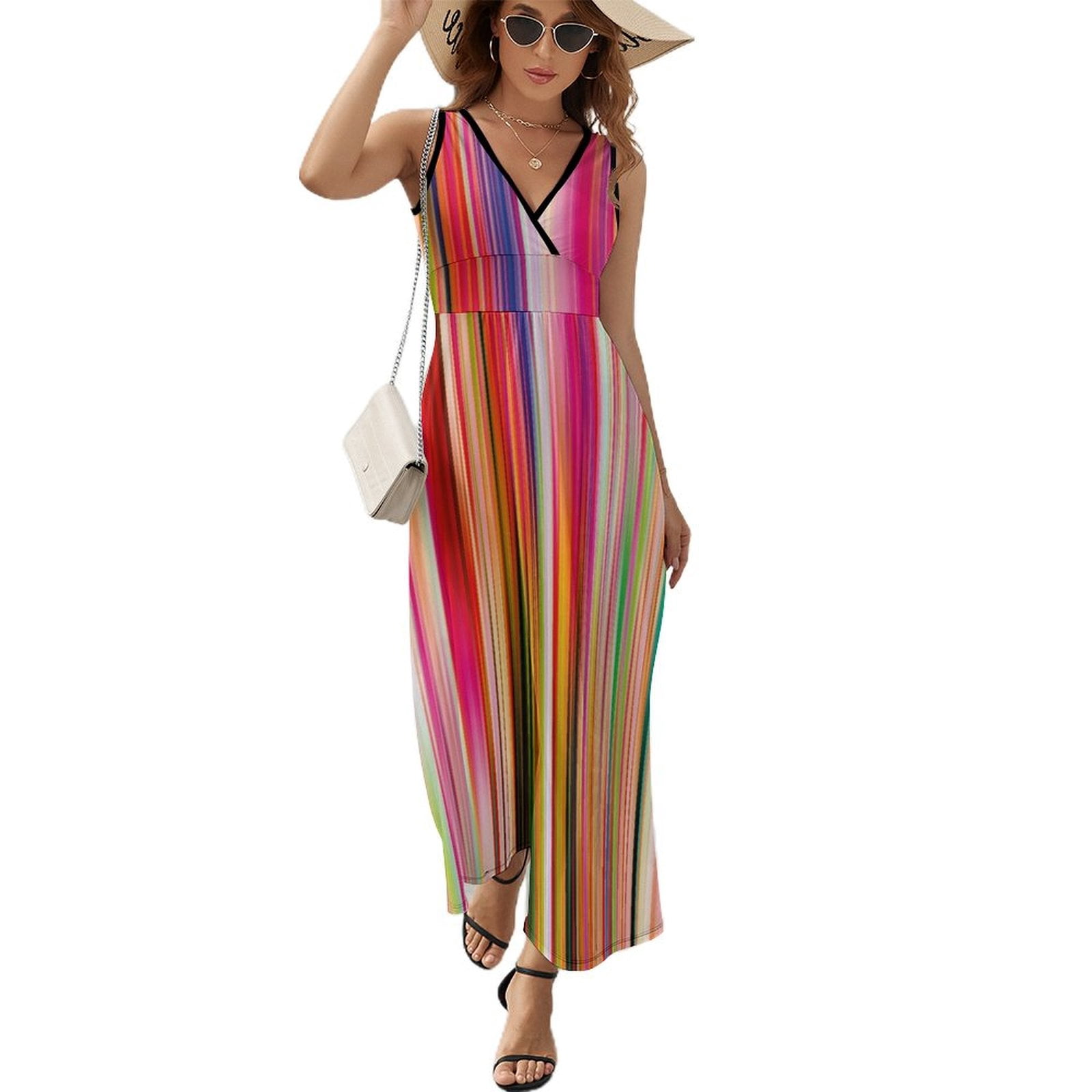 3D Abstract Lines King Size Sleeveless Dress Dresses Summer Women ...